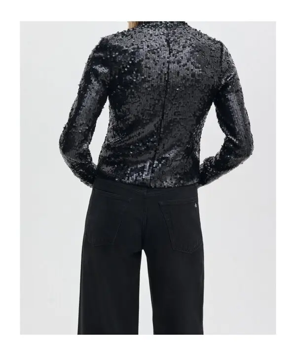 Rag & Bone Lucy Sequined Turtleneck Top