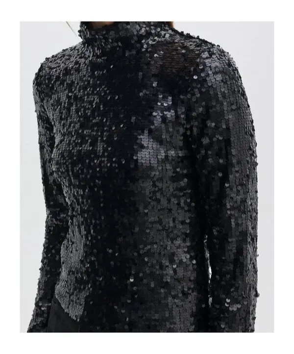 Rag & Bone Lucy Sequined Turtleneck Top