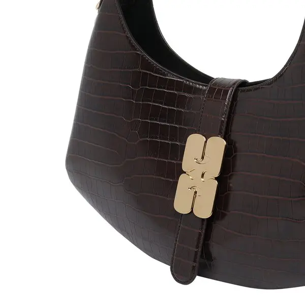 GANNI Embossed Shoulder Bag