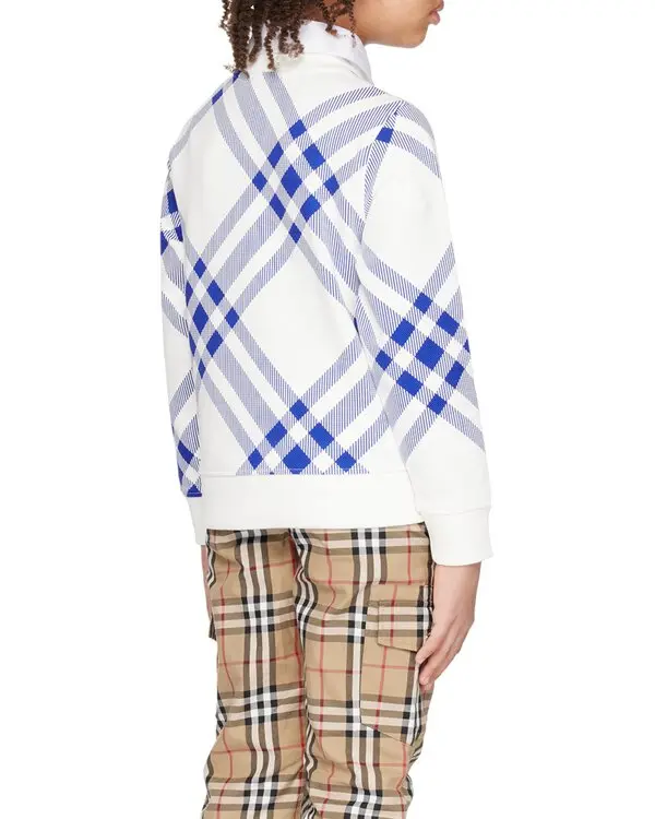 Burberry Checked Crewneck Sweatshirt