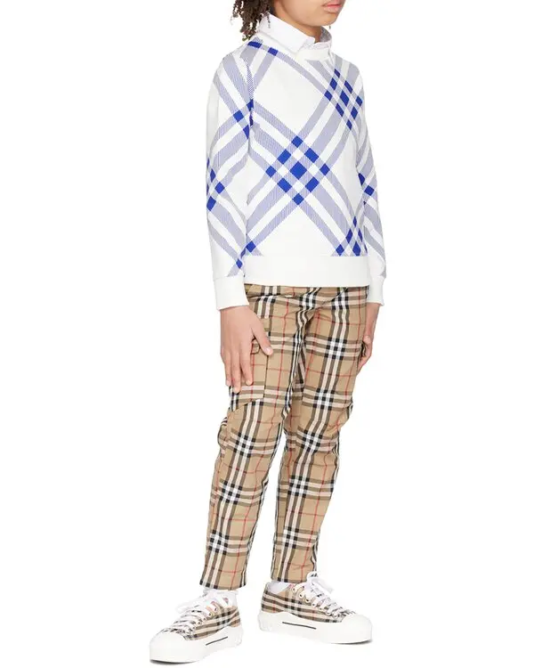 Burberry Checked Crewneck Sweatshirt