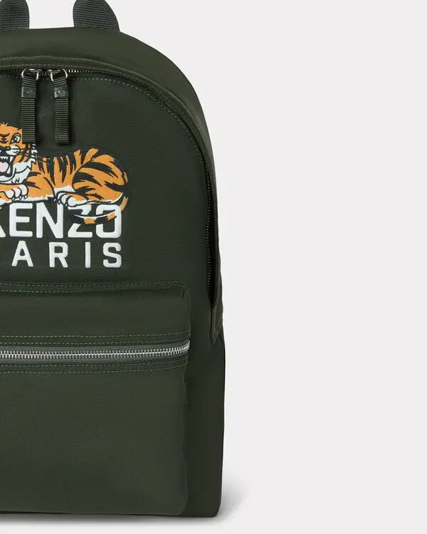 Kenzo Logo Embroidered Zipped Backpack