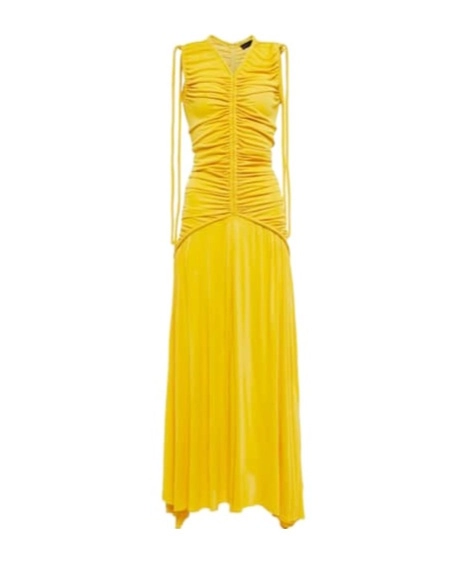 Proenza Schouler Ruched Jersey Maxi Dress - Yellow