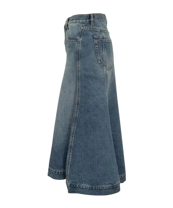 Victoria Beckham High Waist Panelled Kick Flare Skirt