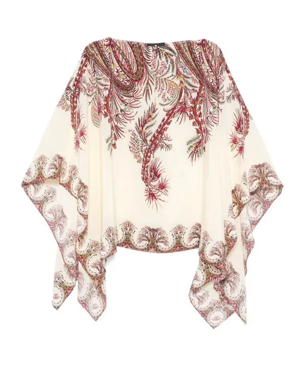Etro Paisley Printed Boat-neck Blouse
