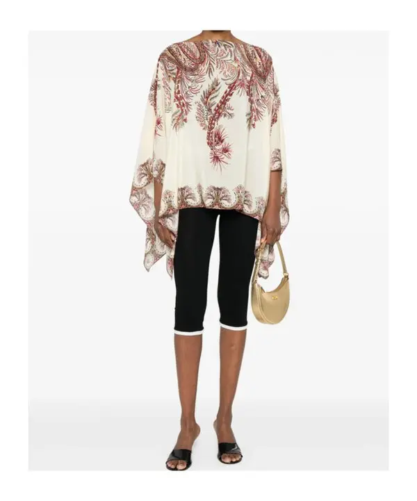 Etro Paisley Printed Boat-neck Blouse