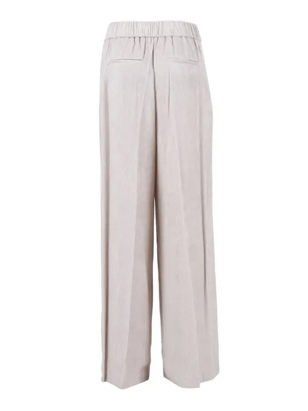 Peserico Elastic-waist Wide Leg Trousers
