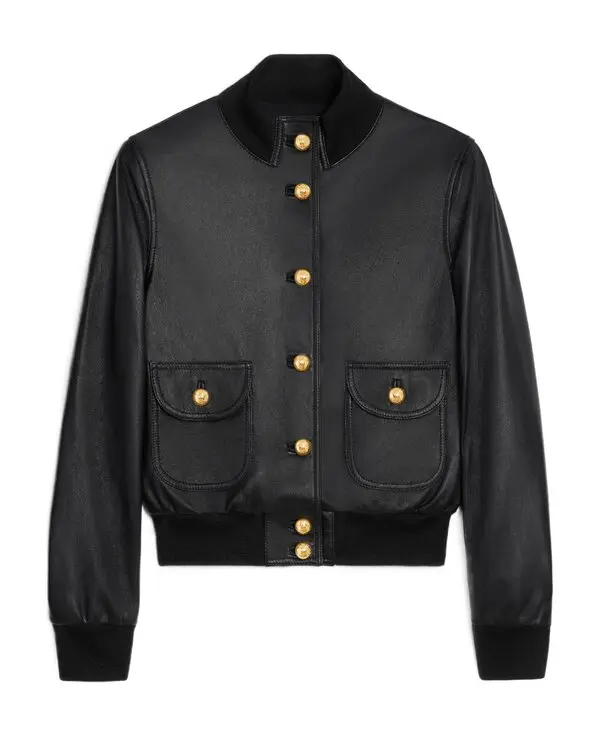 Celine Boule Blouson In Soft Lambskin