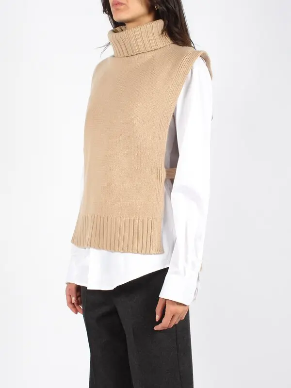 Vince Roll Neck Sleeveless Jumper