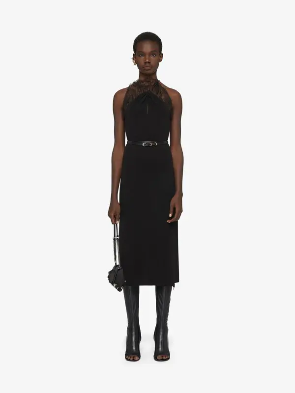 Givenchy Halterneck Lace Midi Dress