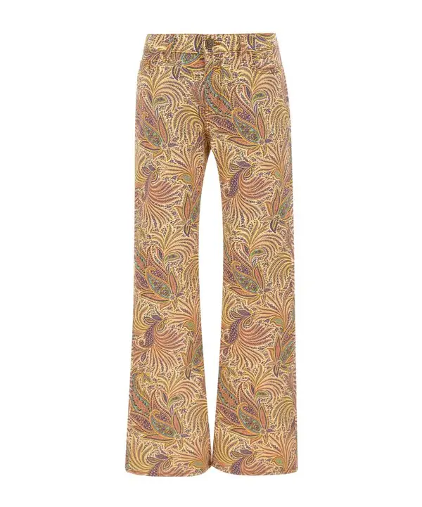 Etro Stretch Paisley-printed Trousers - Nude