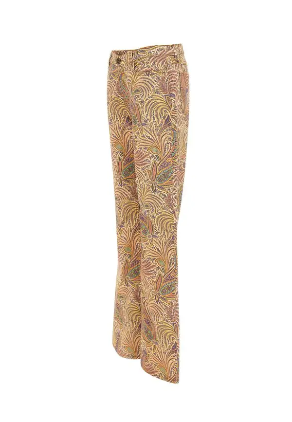 Etro Stretch Paisley-printed Trousers