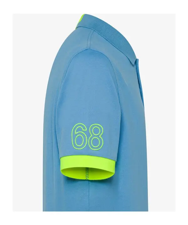 SUN 68 Logo-embroidered Polo Shirt - Sky-blue