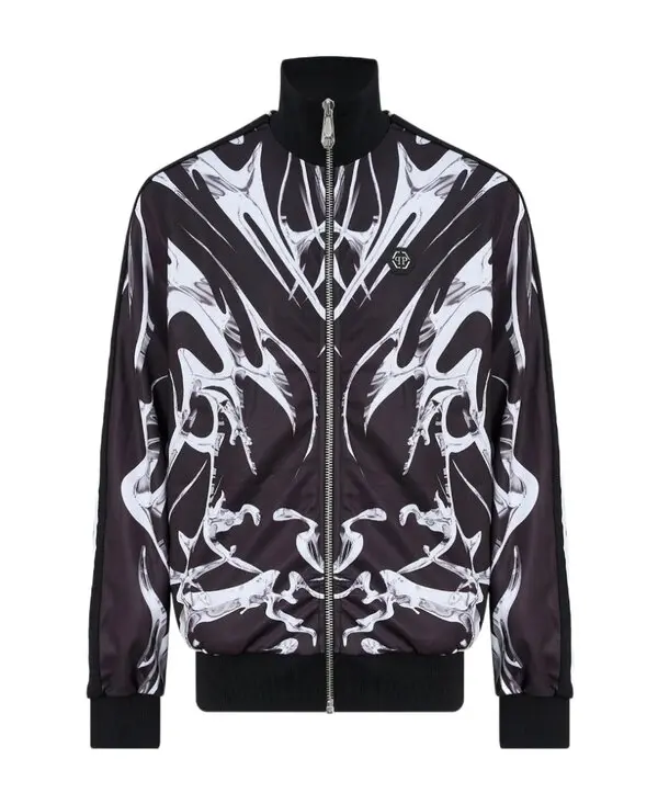 Philipp Plein Long-sleeved Printed Casual Jacket