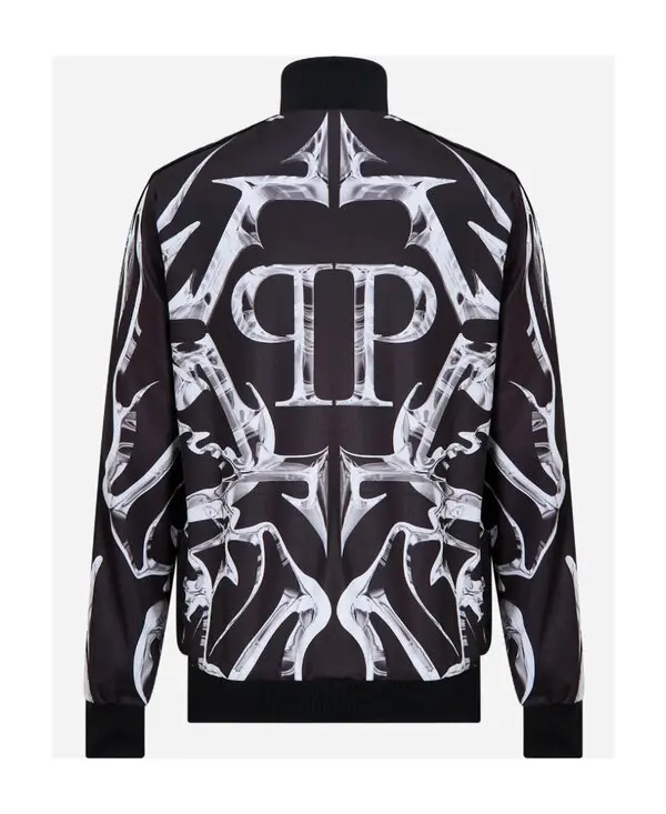 Philipp Plein Long-sleeved Printed Casual Jacket