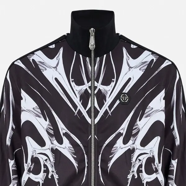 Philipp Plein Long-sleeved Printed Casual Jacket