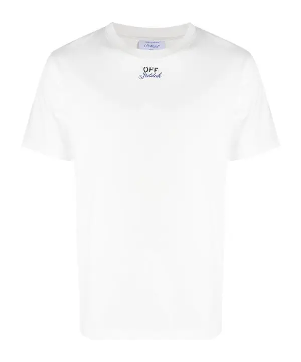 Off-White Jeddah Logo-print Cotton T-shirt - White