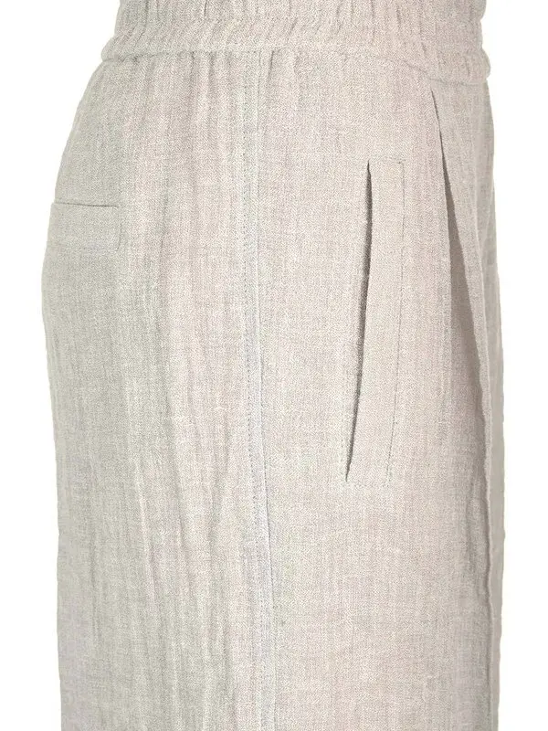 Brunello Cucinelli High Waisted Wide Leg Trousers