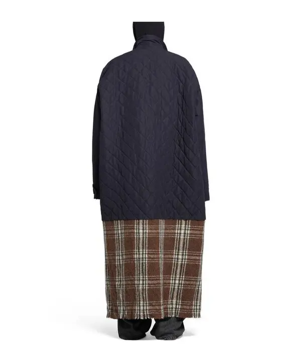 Balenciaga Layered Parka With Fringed Trim