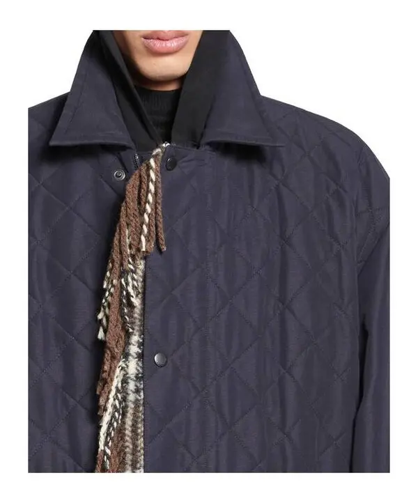 Balenciaga Layered Parka With Fringed Trim