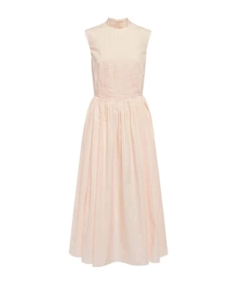 ROKSANDA Prinesa Pleated Cotton Midi Dress