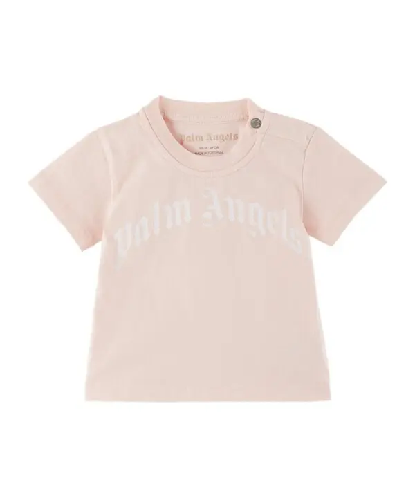 Palm Angels Logo-print Cotton Babygrow Set With Hat