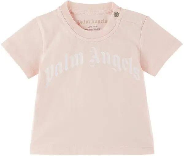 Palm Angels Logo-print Cotton Babygrow Set With Hat