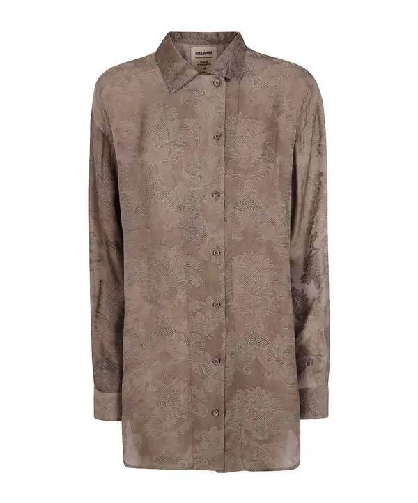 UMA WANG Long Sleeve Casual Jacket With All-over Pattern