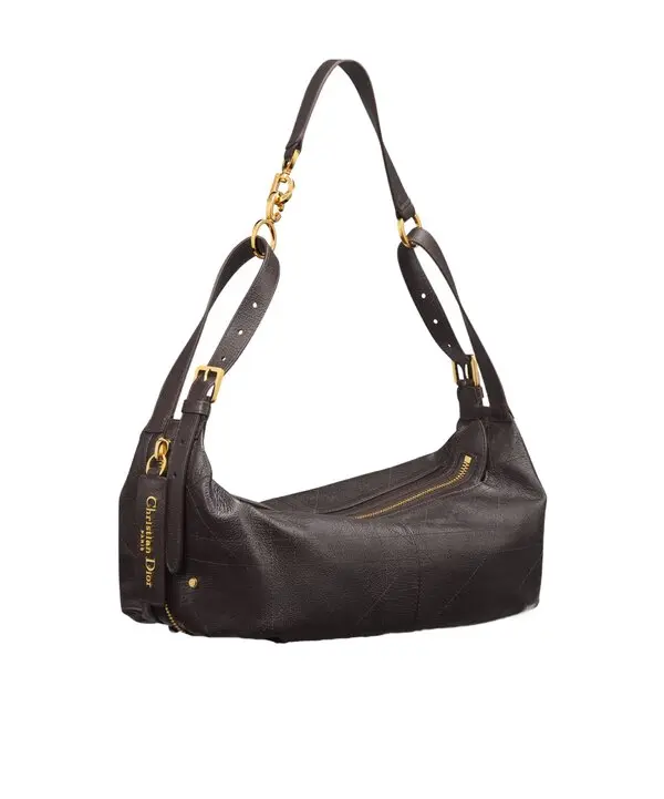 Dior Medium D-journey Bag In Shiny Grained Calfskin