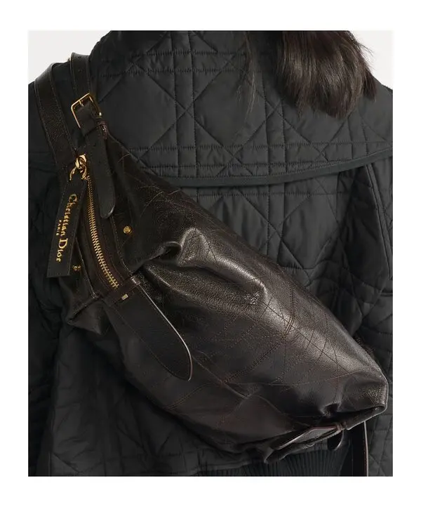 Dior Medium D-journey Bag In Shiny Grained Calfskin