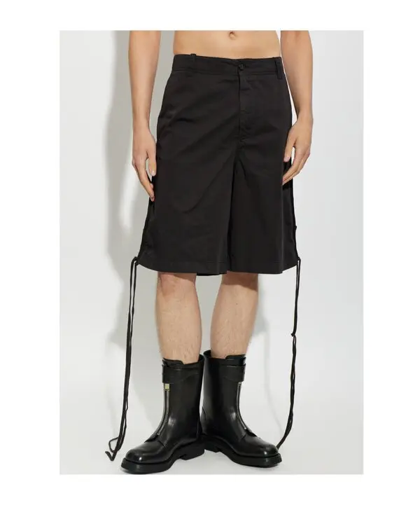 Alexander McQueen Bermuda Shorts With Vertical Drawstring Detail