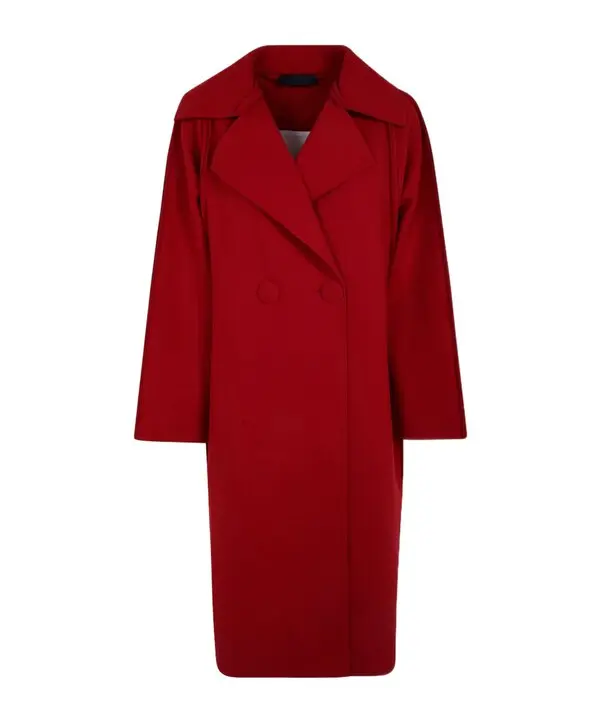 MARIA CALDERARA Double Breasted Felt Coat