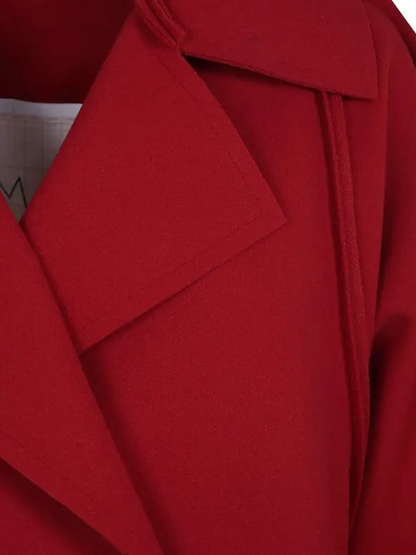 MARIA CALDERARA Double Breasted Felt Coat