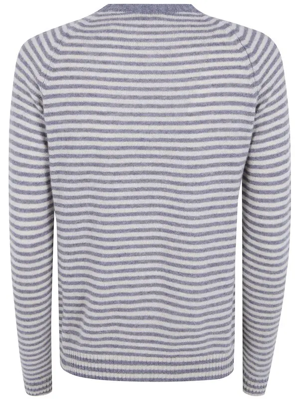 BASERANGE Striped Crew Neck Knit Sweater