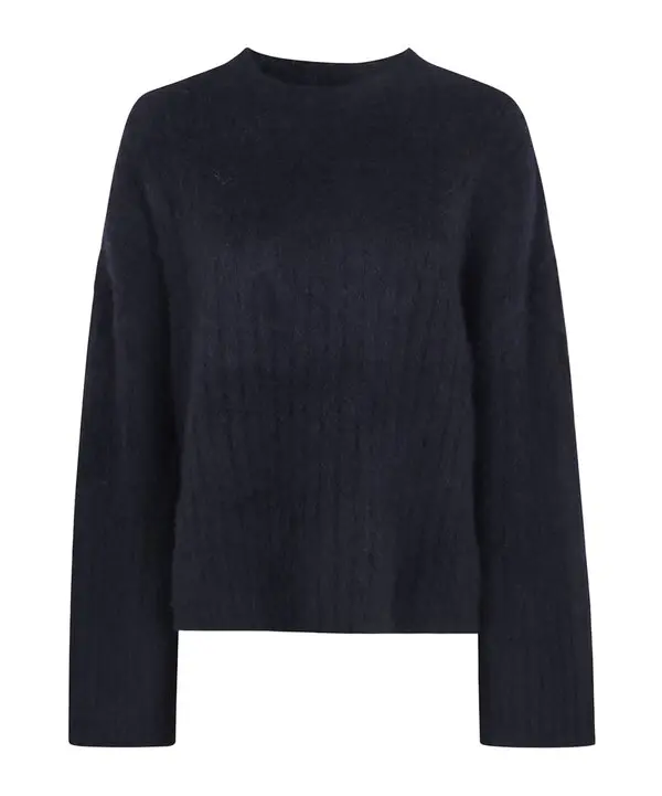 UMA WANG Ribbed Frayed-hem Top