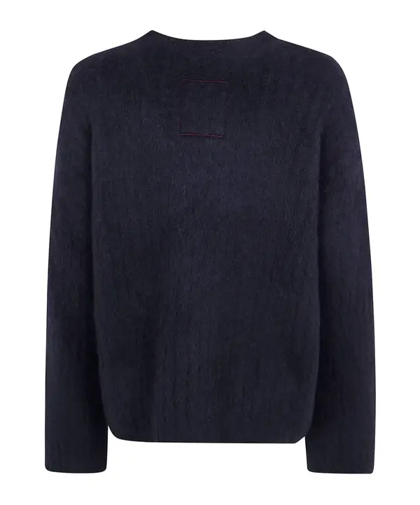 UMA WANG Ribbed Frayed-hem Top