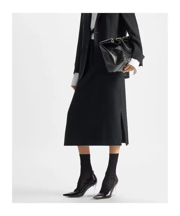Fendi Belt Loops Midi Skirt