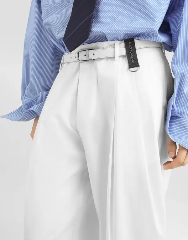 Dolce & Gabbana Cotton Gabardine Tailored Trousers