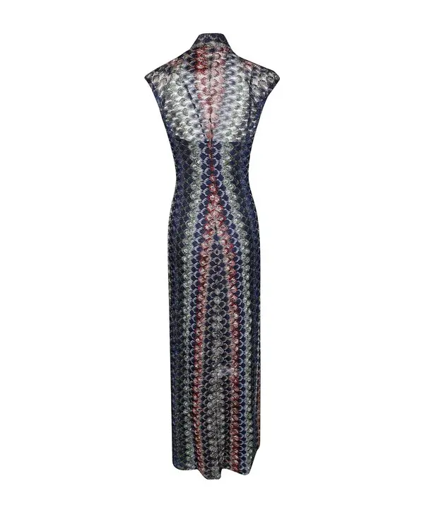 Missoni Sleeveless All-over Pattern Maxi Dress