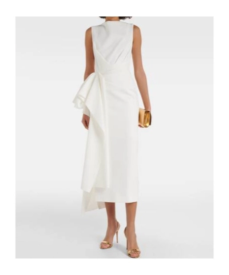 ROKSANDA Calatrava Crepe Midi Dress - White