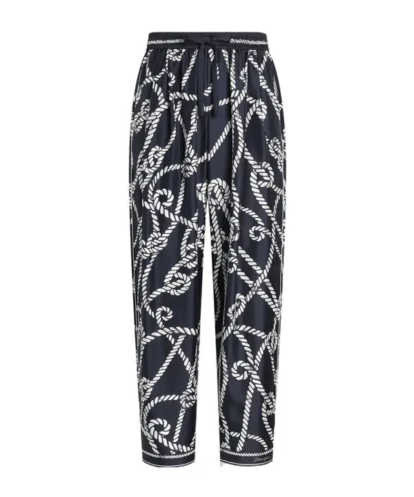 Dolce & Gabbana Printed Silk Twill Vanity Trousers - Multi-color