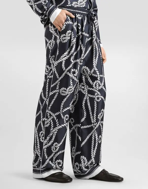 Dolce & Gabbana Printed Silk Twill Vanity Trousers - Multi-color
