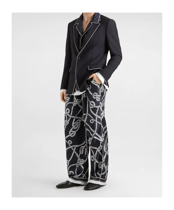 Dolce & Gabbana Printed Silk Twill Vanity Trousers - Multi-color