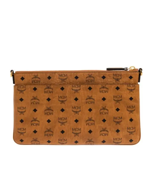 Mcm Visetos Monogram Pouch With Detachable Shoulder Strap