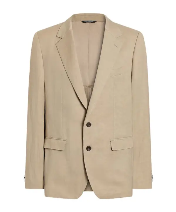 Dolce & Gabbana Martini Light Single-breasted Linen Jacket