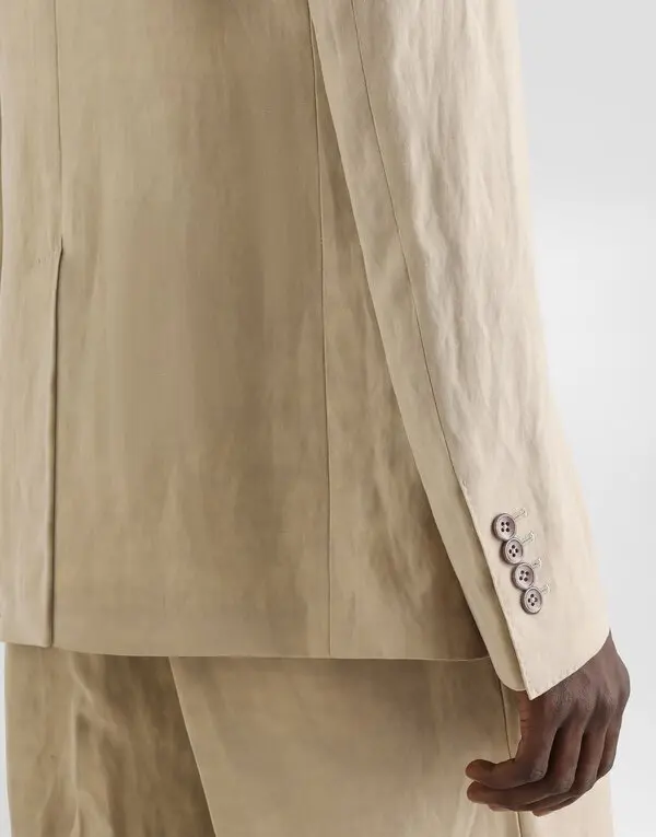 Dolce & Gabbana Martini Light Single-breasted Linen Jacket