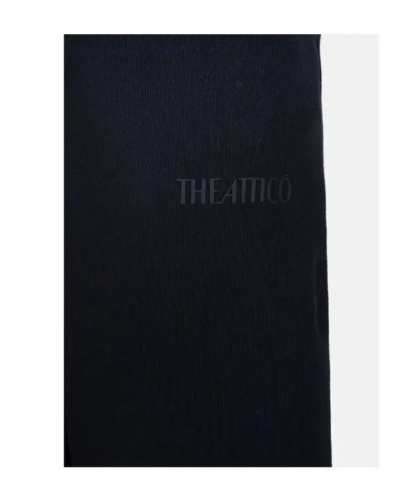 Attico Penny Logo Embossed Long Pants - Black