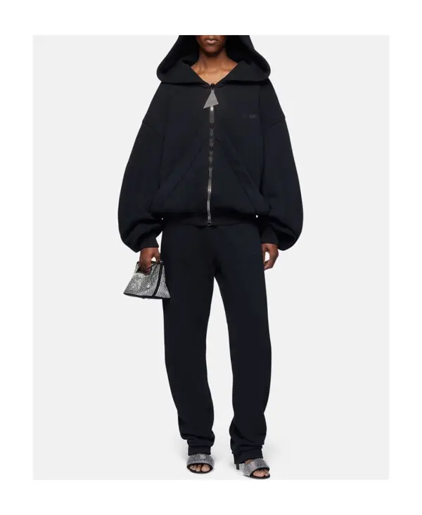 Attico Penny Logo Embossed Long Pants - Black