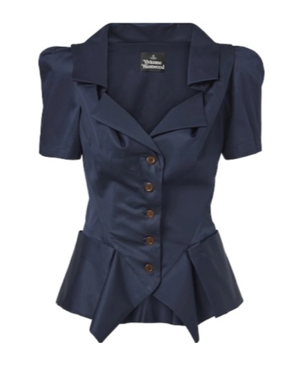 VIVIENNE WESTWOOD Fitted Bodice Top With Sculptural Folds - Blue
