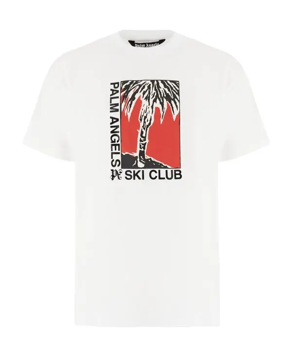 Palm Angels Ski Club Graphic Printed T-shirt - White